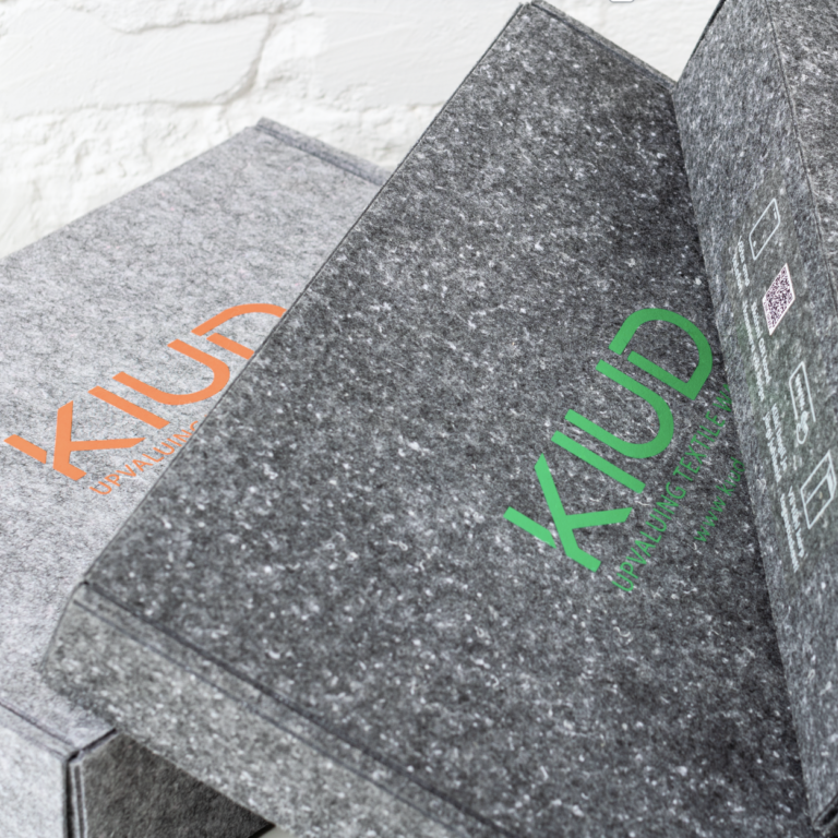 Product range - KIUD | Novel packaging material from textile waste